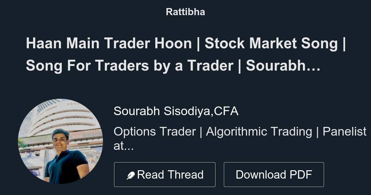 Haan Main Trader Hoon | Stock Market Song | Song For Traders by a ...