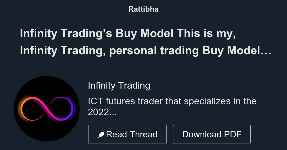 Infinity Trading’s Buy Model This is my, Infinity Trading, personal trading Buy Model derived ...
