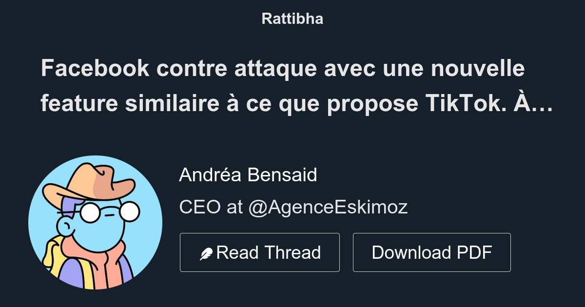 Facebook contre attaque avec une nouvelle feature similaire à ce que ...