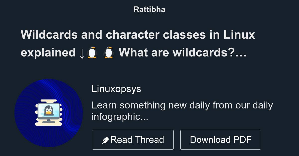 Wildcards and character classes in Linux explained ↓🐧 - المسلسل من ...