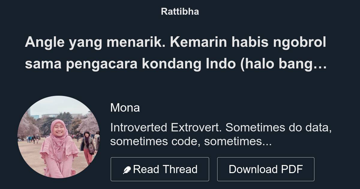 Angle yang menarik. Kemarin habis ngobrol sama pengacara kondang Indo (halo bang Tito, gw tau lo ...