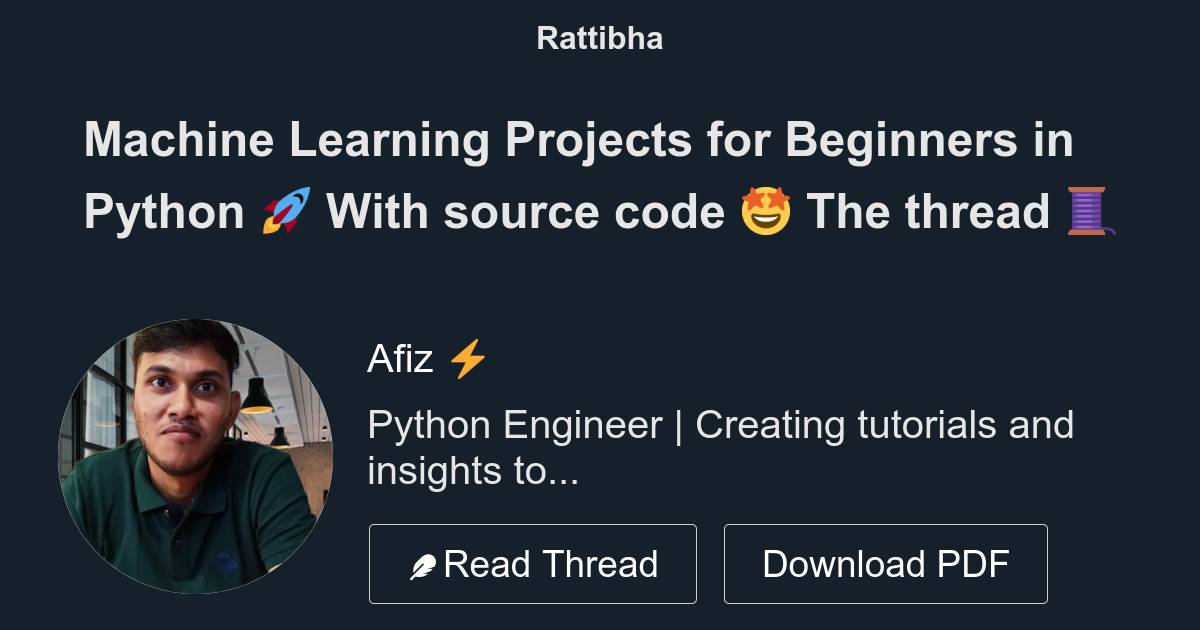 Machine Learning Projects for Beginners in Python 🚀 With source code 🤩 ...
