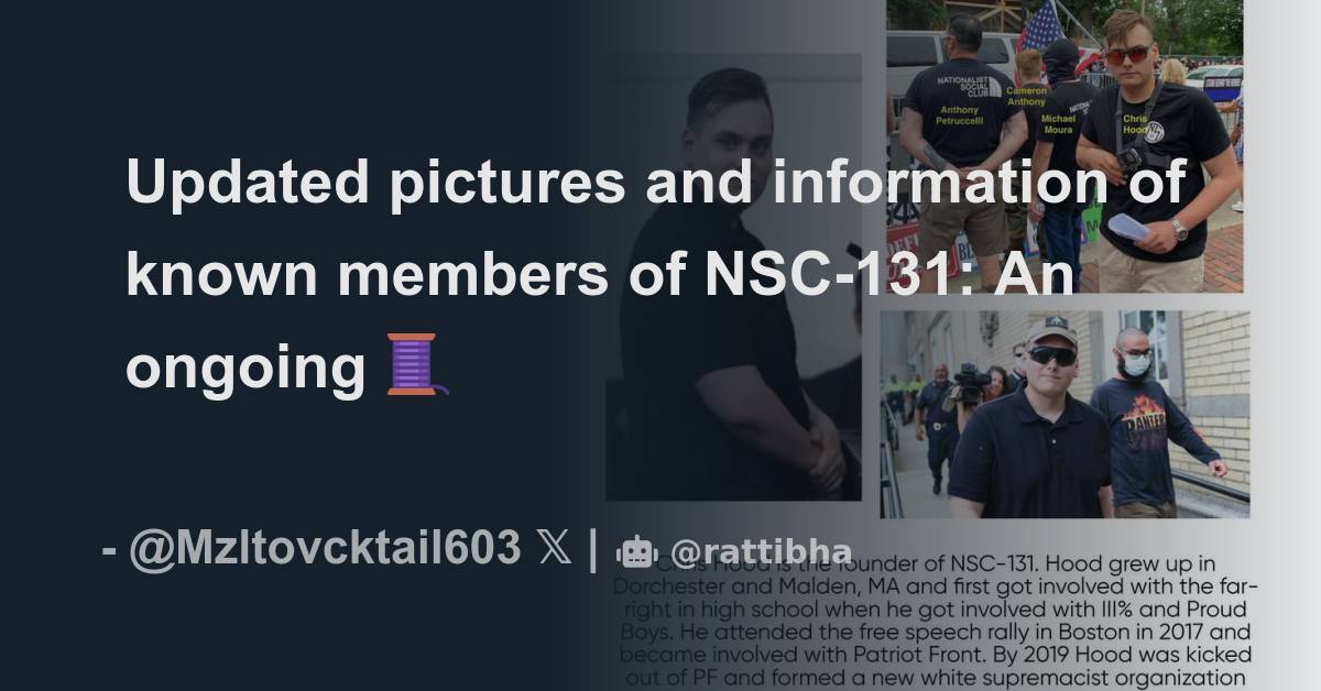 Updated pictures and information of known members of NSC-131: An ...