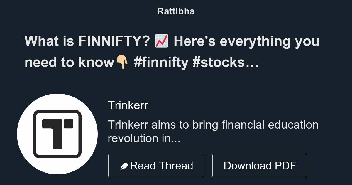 What is FINNIFTY? 📈 Here's everything you need to know👇🏼 #finnifty # ...