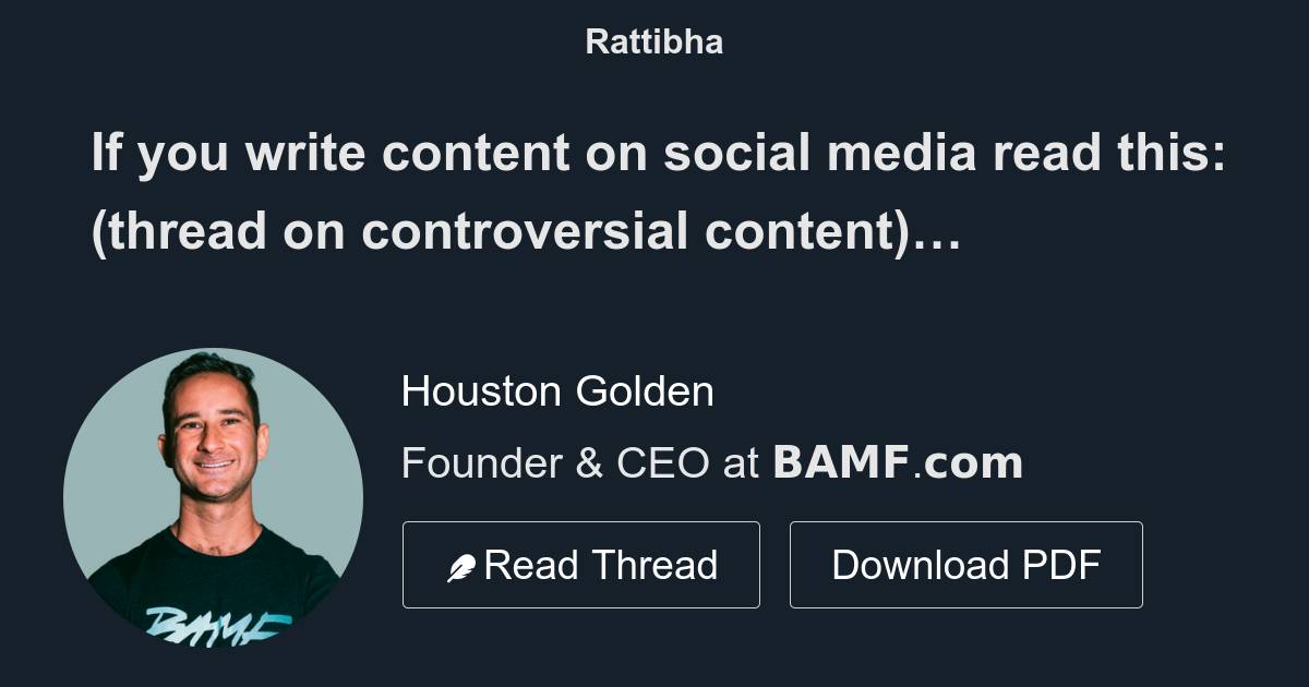 If you write content on social media read this: (thread on ...