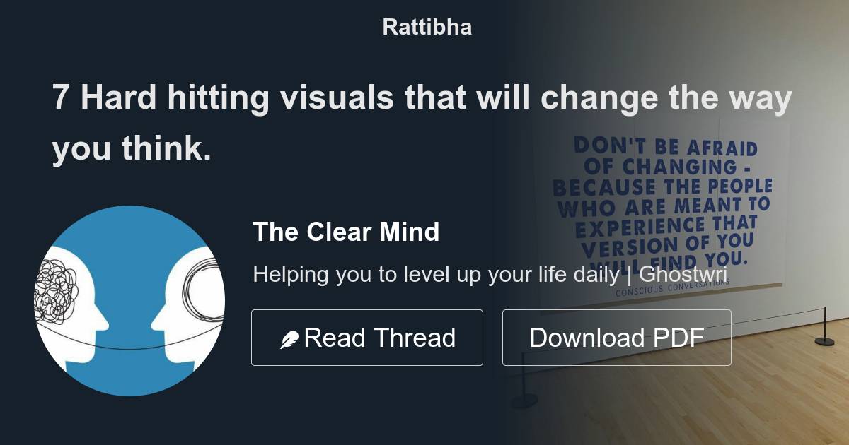 7 Hard hitting visuals that will change the way you think. - Thread ...