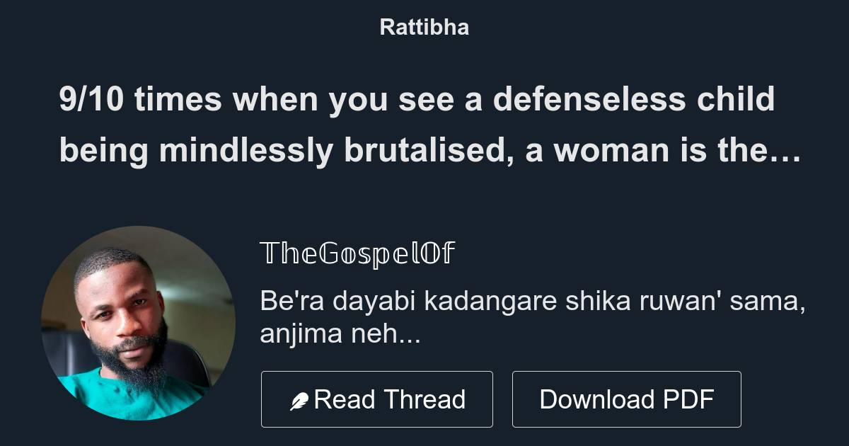 9/10 times when you see a defenseless child being mindlessly brutalised ...