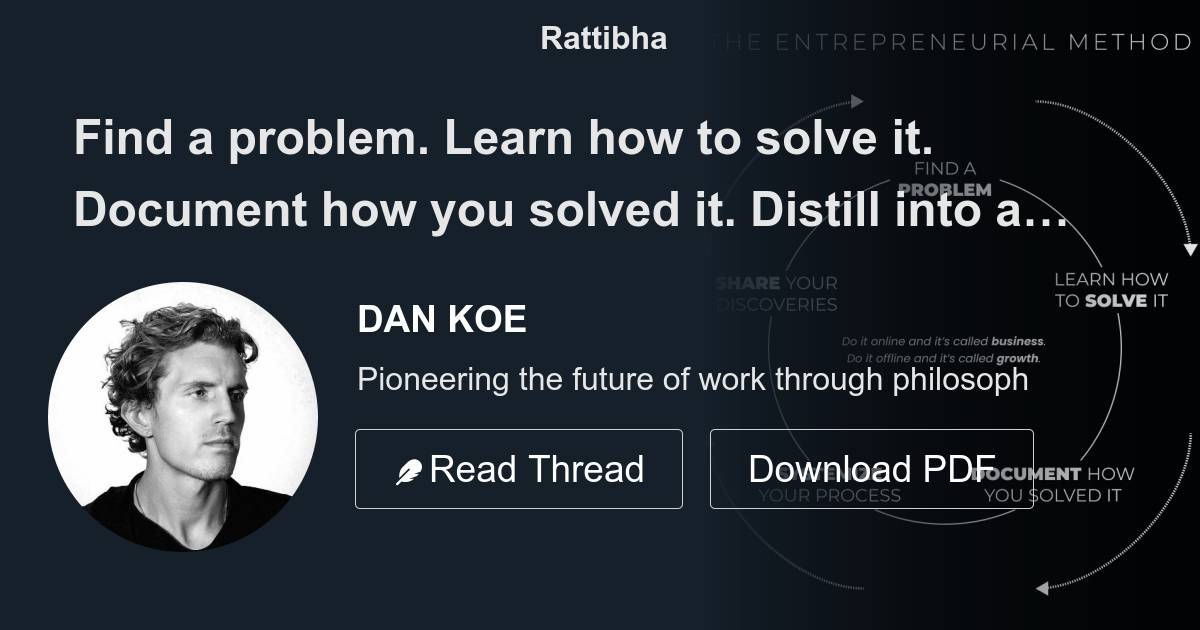 Find a problem. Learn how to solve it. Document how you solved it ...