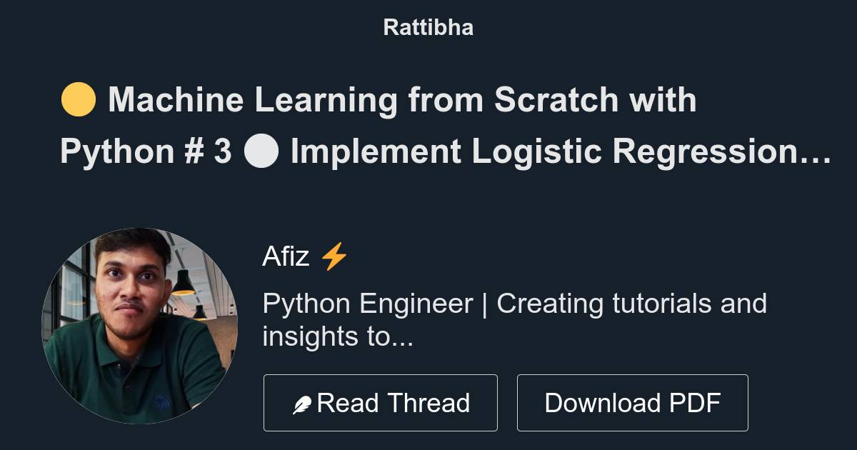 🟡 Machine Learning from Scratch with Python # 3 ⚪️ Implement Logistic ...