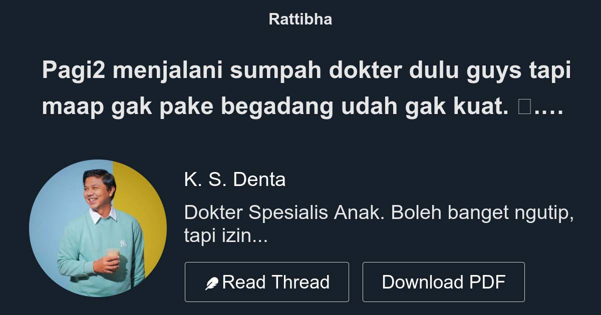 Pagi2 menjalani sumpah dokter dulu guys tapi maap gak pake begadang udah gak kuat. 🥹. Kalo ...