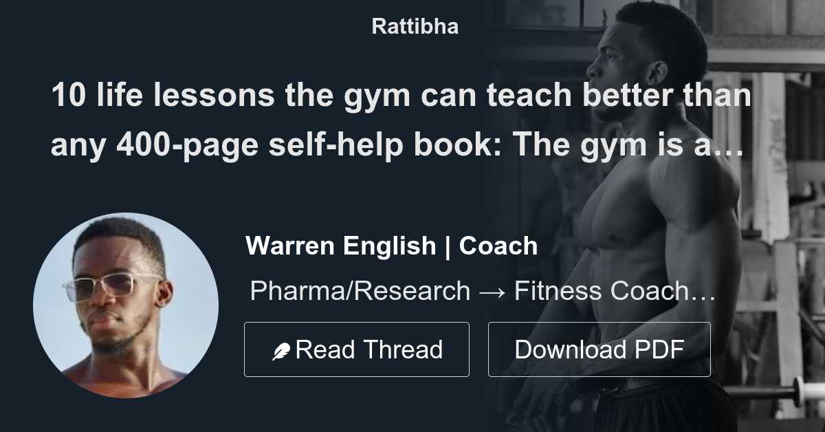 10 life lessons the gym can teach better than any 400-page self-help ...