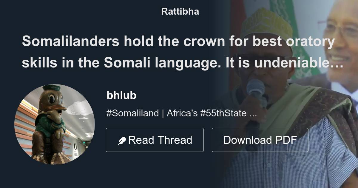 Somalilanders hold the crown for best oratory skills in the Somali ...