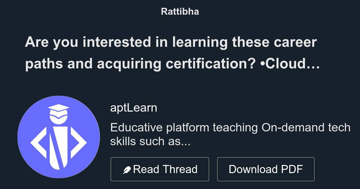 Are you interested in learning these career paths and acquiring ...