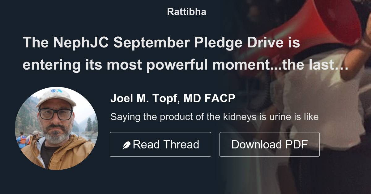 The NephJC September Pledge Drive is entering its most powerful moment ...