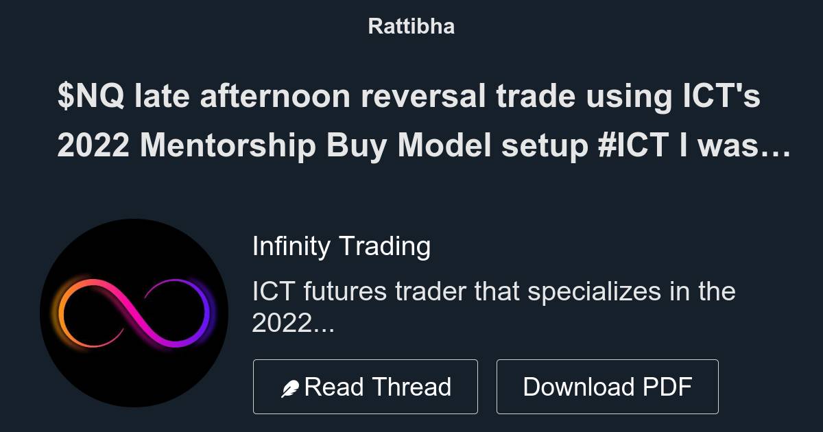 $NQ late afternoon reversal trade using ICT's 2022 Mentorship Buy Model ...