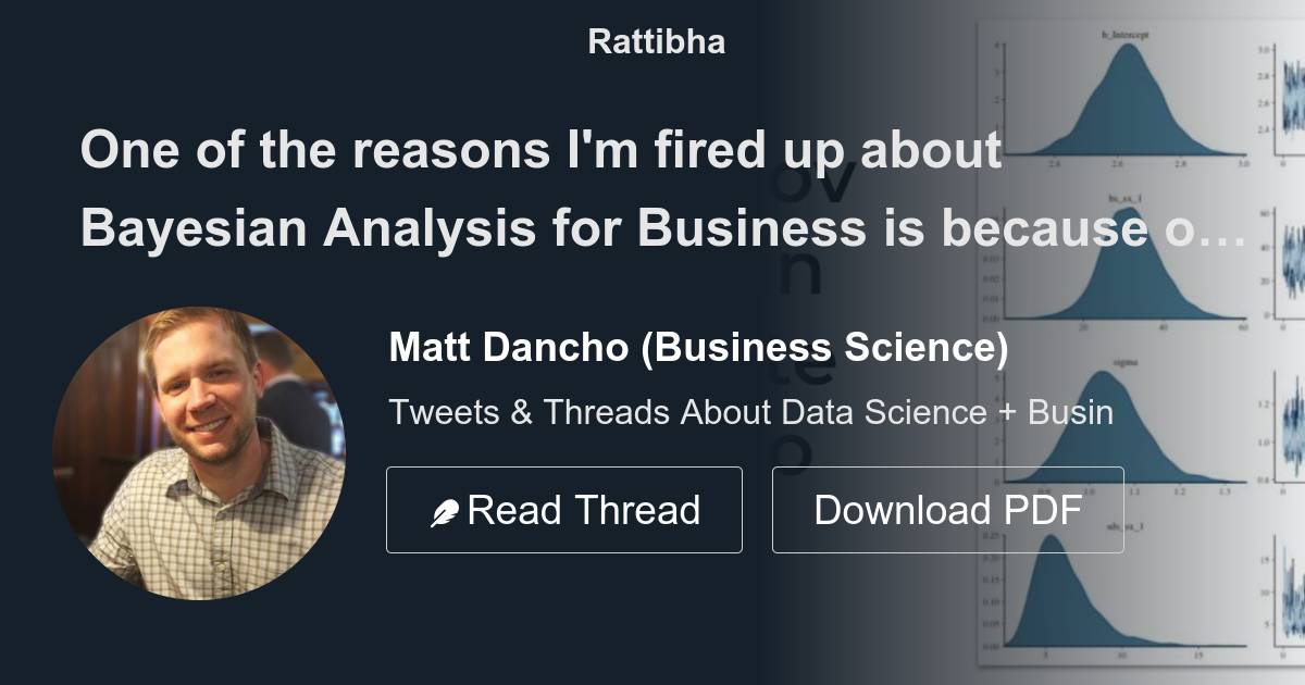 One of the reasons I'm fired up about Bayesian Analysis for Business is because of MCMC (or ...