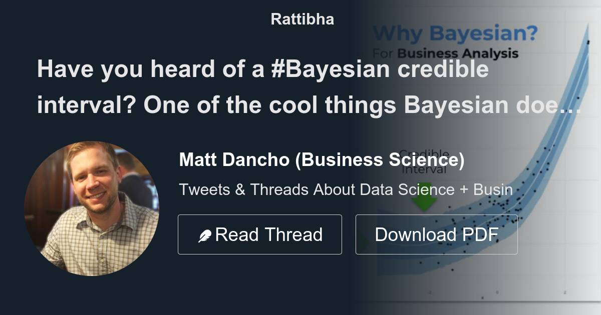 Have you heard of a #Bayesian credible interval? One of the cool things ...