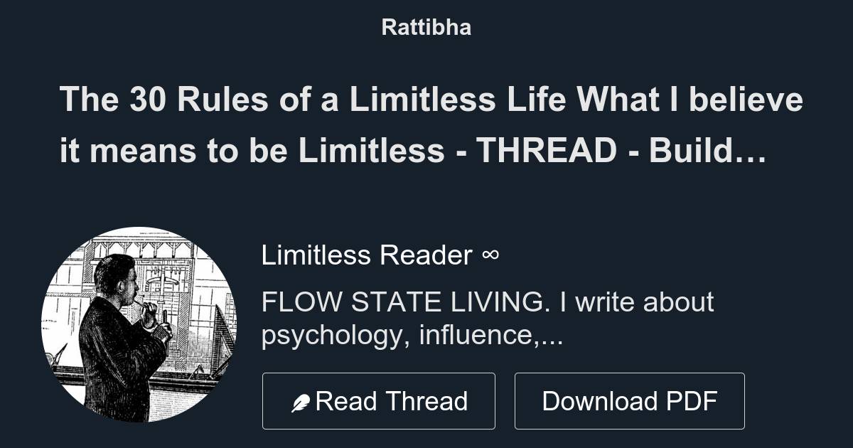 The 30 Rules of a Limitless Life What I believe it means to be ...