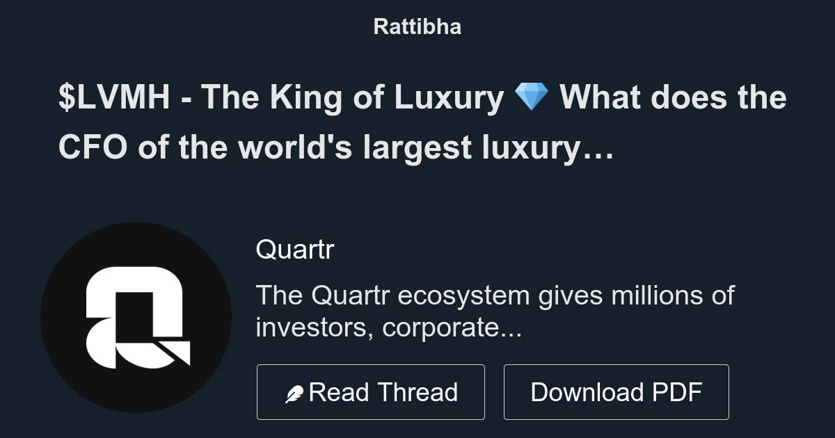 $LVMH - The King of Luxury 💎 What does the CFO of the world's largest ...