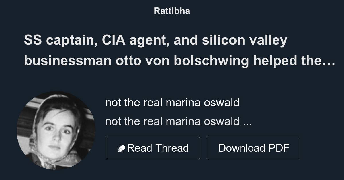 SS captain, CIA agent, and silicon valley businessman otto von ...