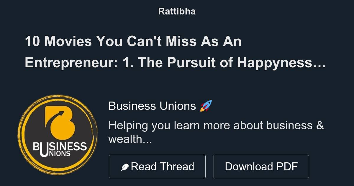 10 Movies You Can't Miss As An Entrepreneur: 1. The Pursuit of ...
