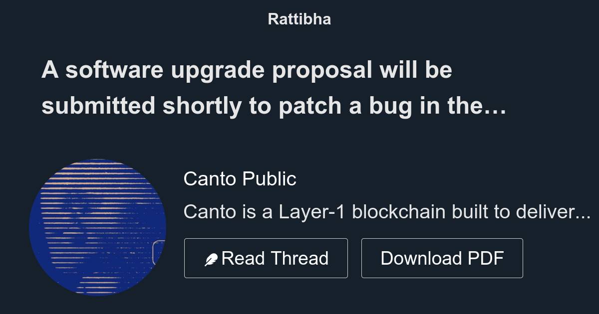 A software upgrade proposal will be submitted shortly to patch a bug in the govshuttle module ...