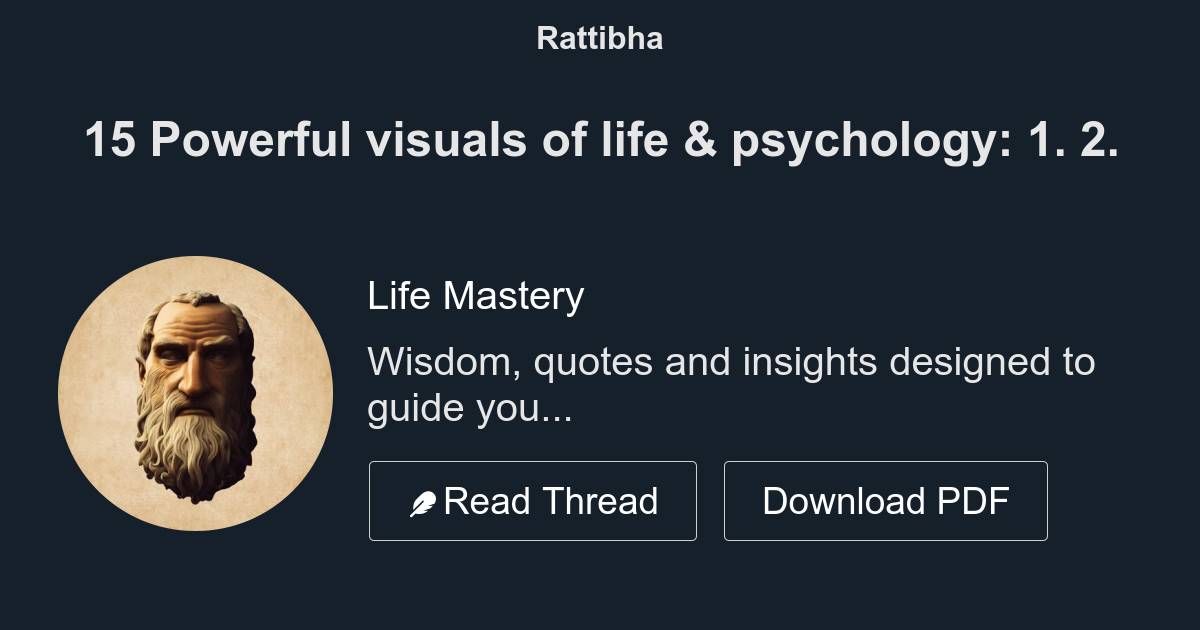 15 Powerful visuals of life & psychology: 1. - المسلسل من Life Mastery ...