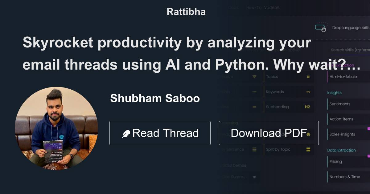 Skyrocket productivity by analyzing your email threads using AI and ...