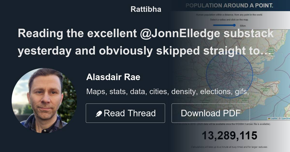 Reading the excellent @JonnElledge substack yesterday and obviously skipped straight to the ...