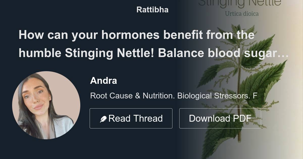 How can your hormones benefit from the humble Stinging Nettle! Balance ...