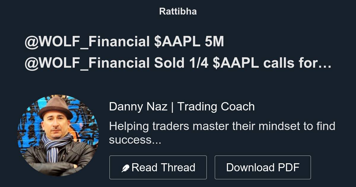 @WOLF_Financial $AAPL 5M - المسلسل من Danny Naz | Trading Coach @ThePupOfWallSt - رتبها