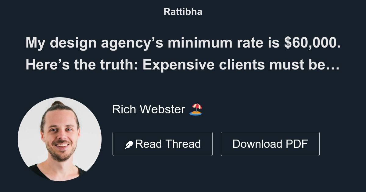 My design agency’s minimum rate is $60,000. Here’s the truth: Expensive ...
