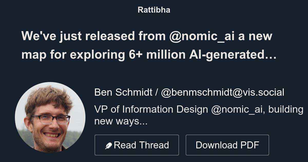 We've just released from @nomic_ai a new map for exploring 6+ million ...