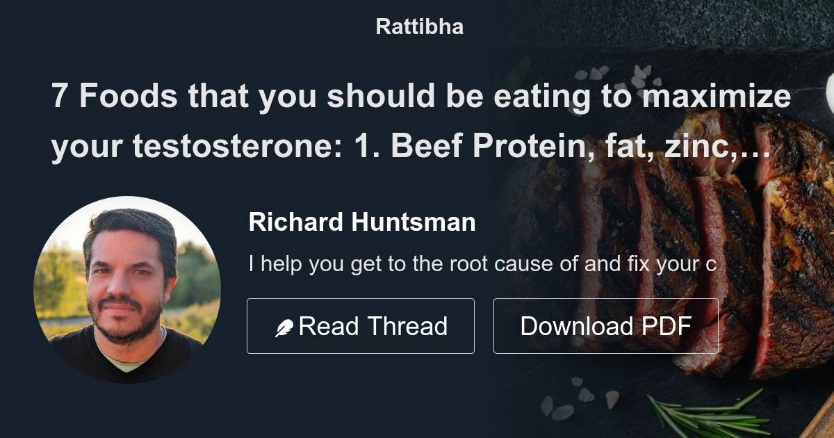 7 Foods that you should be eating to maximize your testosterone: 1 ...