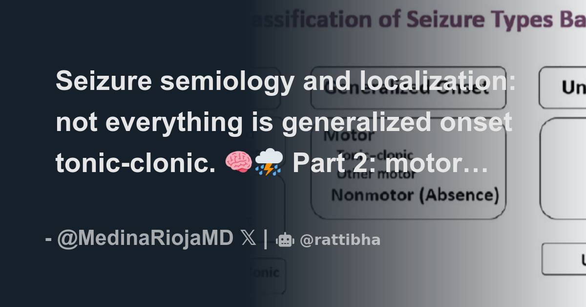 Seizure semiology and localization: not everything is generalized onset ...