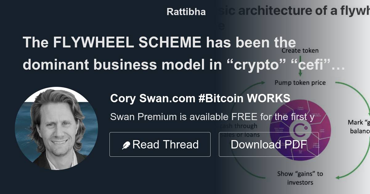 The FLYWHEEL SCHEME has been the dominant business model in “crypto ...