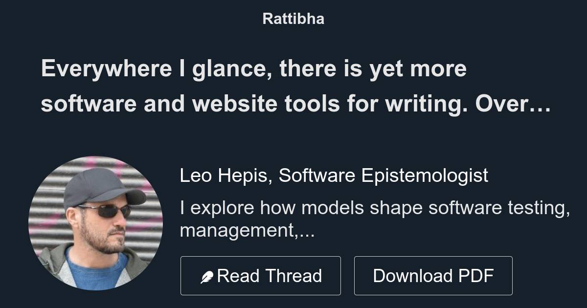 Everywhere I glance, there is yet more software and website tools for ...