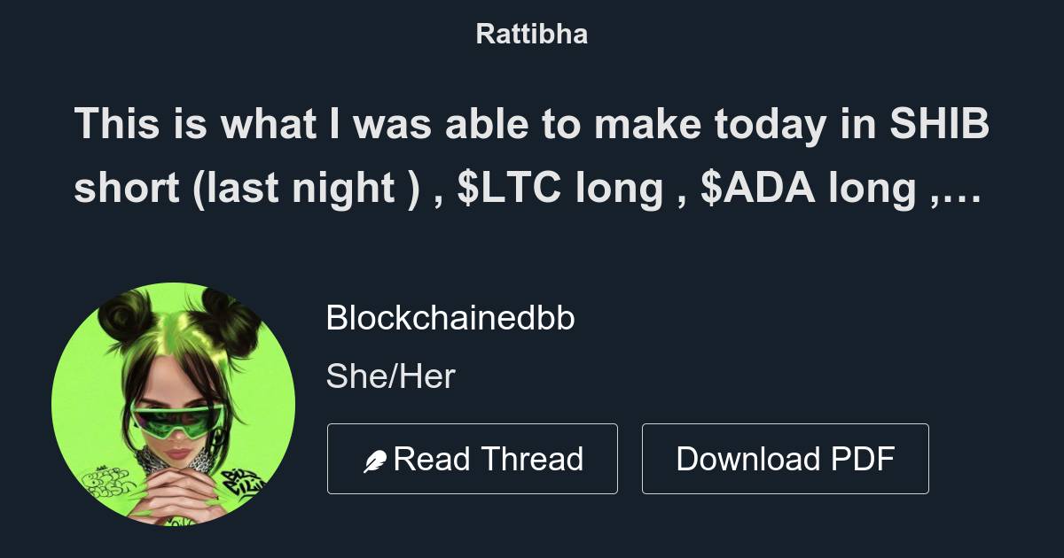 This is what I was able to make today in SHIB short (last night ...