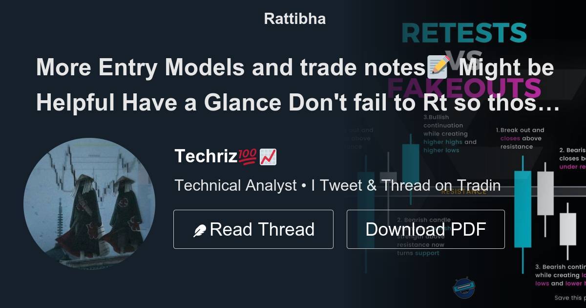 More Entry Models and trade notes📝 Might be Helpful Have a Glance Don't ...