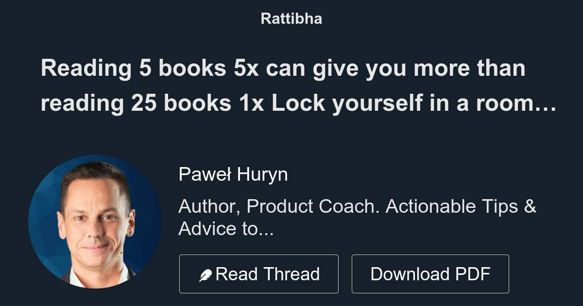 Reading 5 books 5x can give you more than reading 25 books 1x Lock ...