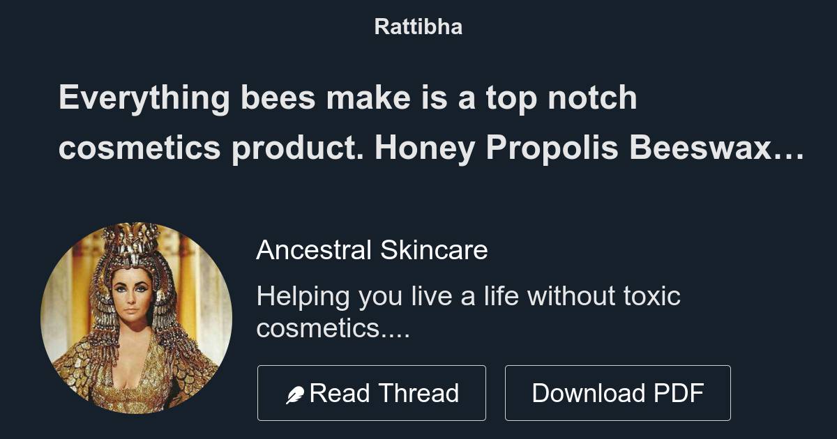 Everything bees make is a top notch cosmetics product. Honey Propolis ...