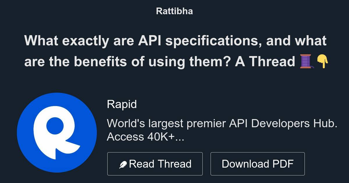 What exactly are API specifications, and what are the benefits of using ...