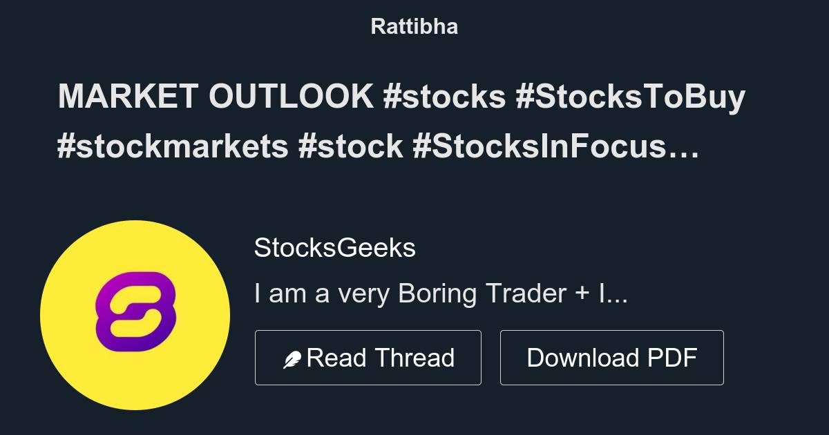 MARKET OUTLOOK #stocks #StocksToBuy #stockmarkets #stock #StocksInFocus #StockMarket # ...