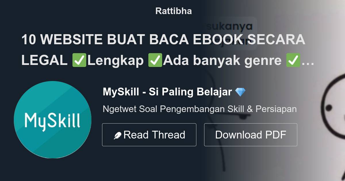 10 WEBSITE BUAT BACA EBOOK SECARA LEGAL Lengkap Ada banyak genre Tersedia ratusan judul buku ...