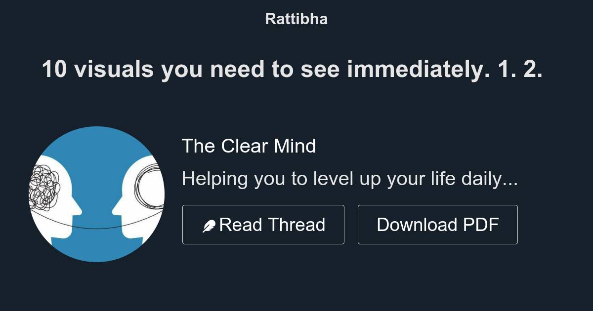 10 visuals you need to see immediately. 1. - المسلسل من The Clear Mind @TheClearedMind - رتبها