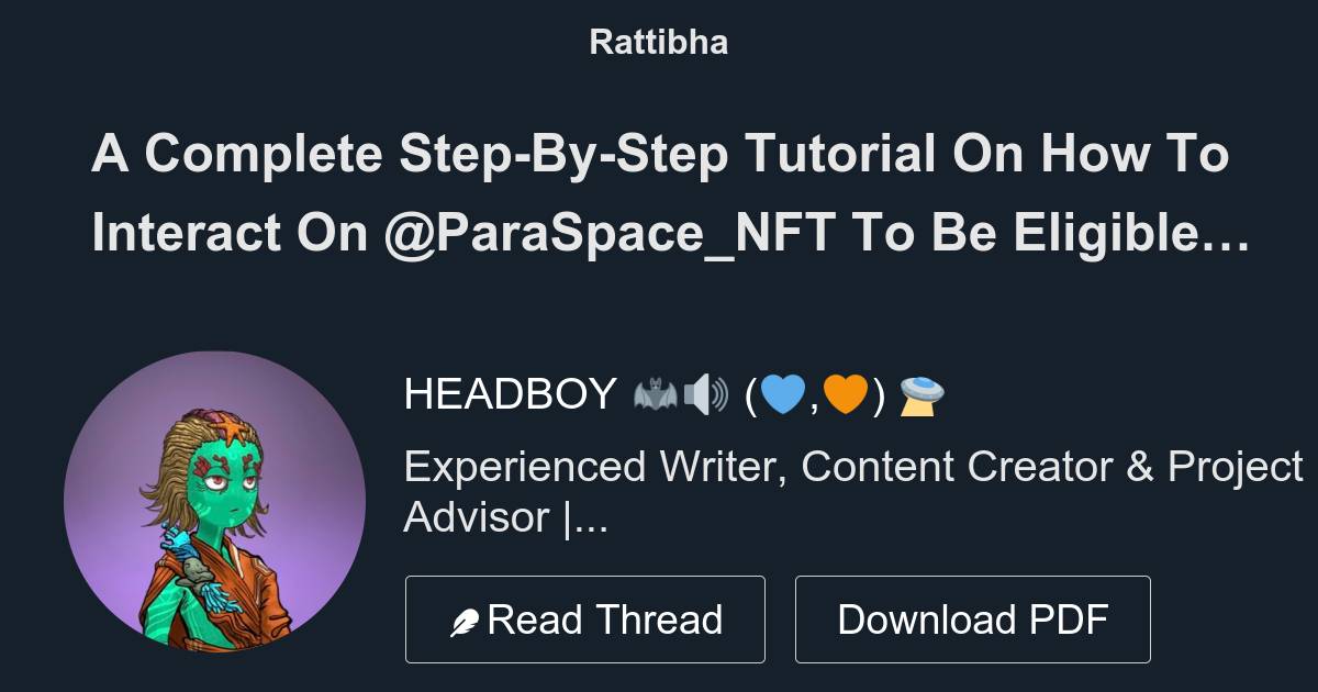 A Complete Step-By-Step Tutorial On How To Interact On @ParaSpace_NFT To Be Eligible For Future ...