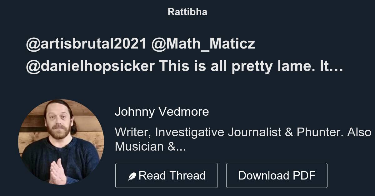 @artisbrutal2021 @Math_Maticz @danielhopsicker This is all pretty lame ...