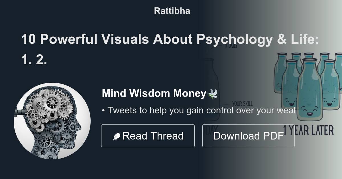 10 Powerful Visuals About Psychology & Life: 1. - Thread from Mind ...