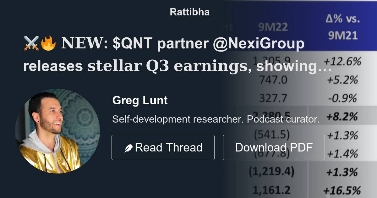 ⚔️🔥 𝐍𝐄𝐖: $QNT partner @NexiGroup releases 𝐬𝐭𝐞𝐥𝐥𝐚𝐫 𝐐𝟑 𝐞𝐚𝐫𝐧𝐢𝐧𝐠𝐬, showing ...