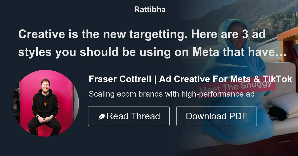 Creative is the new targetting. Here are 3 ad styles you should be ...